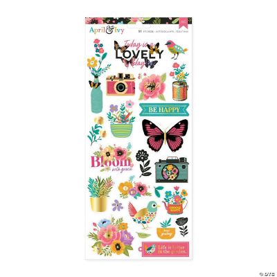 American Crafts Cardstock Stickers 6"X12" 51/Pkg-Icons, Gold Foil ...