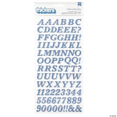 American Crafts Hello Little Boy Thickers Stickers 216/Pkg-Alpha ...