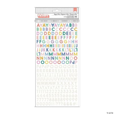 American Crafts Hello Little Girl Thickers Stickers 562/Pkg-Alpha ...