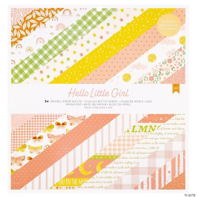 American Crafts Double-Sided Paper Pad 12"X12" 24/Pkg-Gold Foil, Hello ...