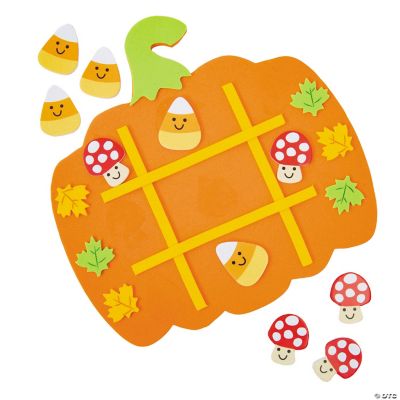 7 1/2" x 7 1/2" Fall-Themed Tic-Tac-Toe Game Craft Kit - Makes 12 ...