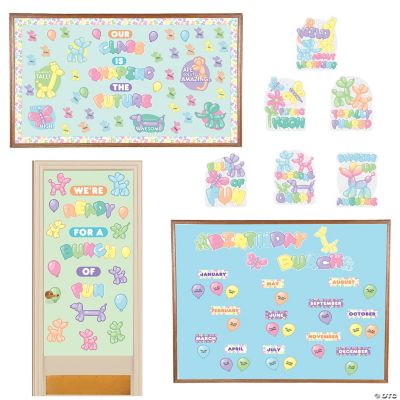 Balloon Dog-Themed Cardstock Bulletin Board & Classroom Decorating Kit ...