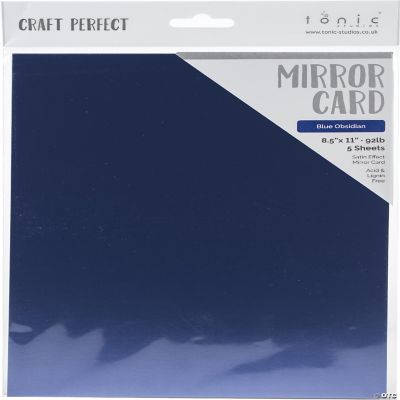Craft Perfect Satin Mirror Cardstock 8.5"X11" 5/Pkg-Satin -Blue Obsidian