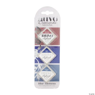 Nuvo Diamond Hybrid Ink Pads 3/Pkg-Blue Blossom | Oriental Trading