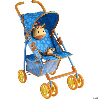 The New York Doll Collection 28 Inch Giraffe Themed Baby Doll Stroller ...