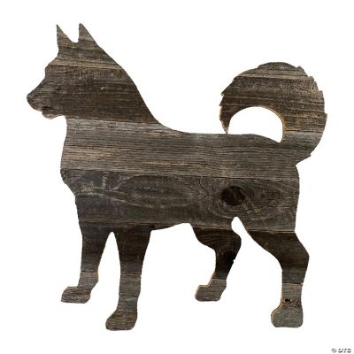 Rustic Farmhouse Siberian Husky Cutout Reclaimed Wood Silhouette 18 ...