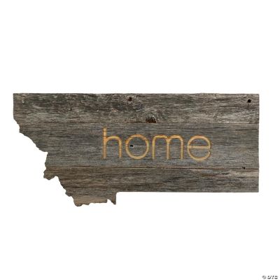 Large Rustic Farmhouse Montana Home State Reclaimed Wood Wall Sign ...