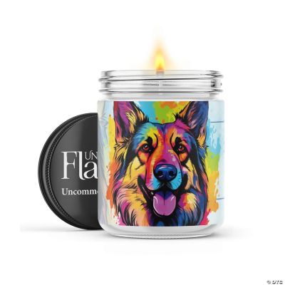German Shepherd - 22-oz Candle Jar - Mahogany Teakwood - Uncommon Flame ...