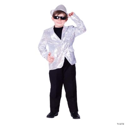 Silver Sequin Jacket - Kids L | Oriental Trading