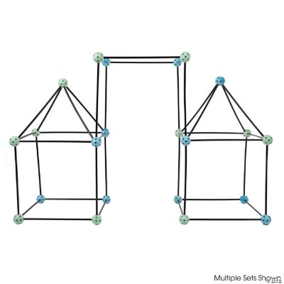 Hey! Play! Construction Fort Building Toy Set 60 Pieces Indoor Outdoor STEM