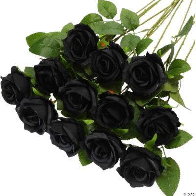 12 Pcs Artificial Roses Flowers Realistic Silk Roses Bouquet with Long ...