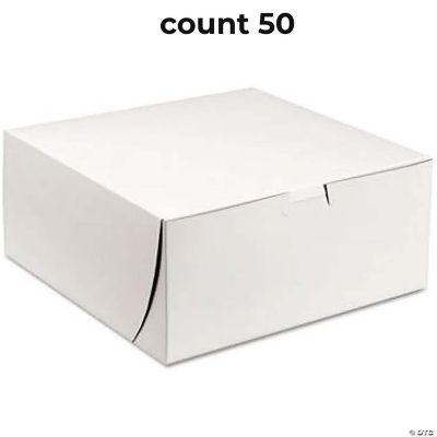 50 Counts Cake Box 19.5x14x4 White - Durable, Spacious, and Perfect for ...