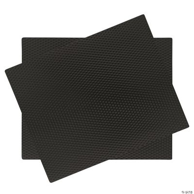 Set of 2 Black Matte Nonslip Counter Mat 17 x 20-Inches | Oriental Trading