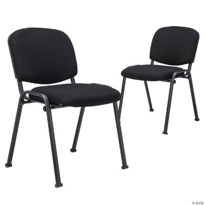 Set of 2 Office Guest Chair Stackable Reception Chair Waiting ...