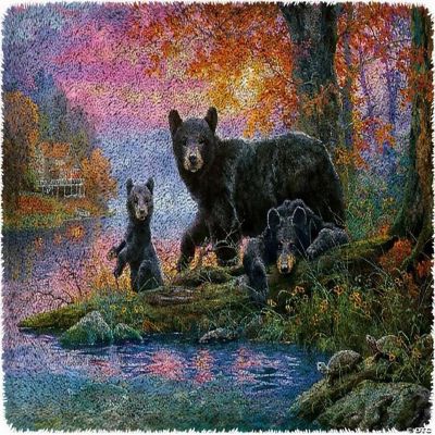 LovelyLust.com Three Bears Rug Making Latch Hooking Kit (87x61cm print ...