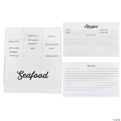 Modern Farmhouse Recipe Card Set; 100 Cards w/ Dividers 4x6 Size ...