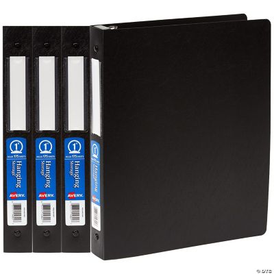 Avery 1" Hanging Storage Flexible 3 Ring Binders, 4 Pack (17708)