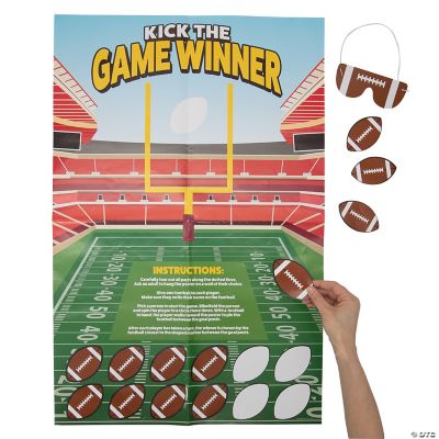 22" x 33 1/2" Football Pin the Ball Between the Goal Posts Game – 2 Pc ...