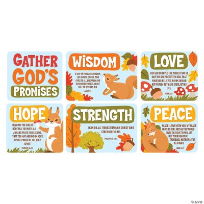 9" Religious Fall Gather God’s Promises Wall Cutouts Set - 6 Pc ...