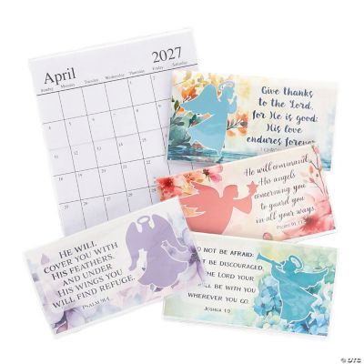 6 1/2" x 3 1/2" 2026 - 2027 Religious Angels Pocket Planner Calendars ...