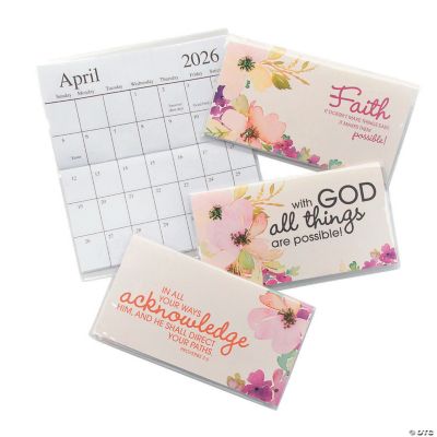 6 1/2" x 3 1/2" 2026 - 2027 Religious Watercolor Pocket Planner ...