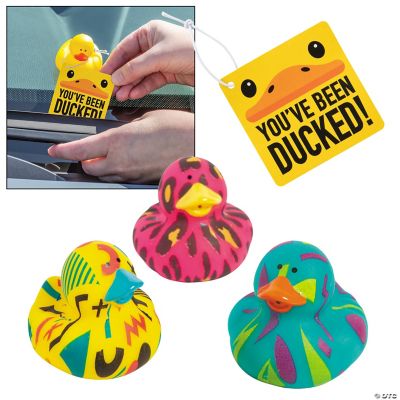 2" 90s Themed Rubber Ducks You’ve Been Ducked Handout Kit for 12 - 24 ...