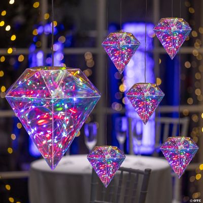 7 3/4" Bulk 6 Pc. Prismatic Diamond-Shaped Light-Up Decorations ...