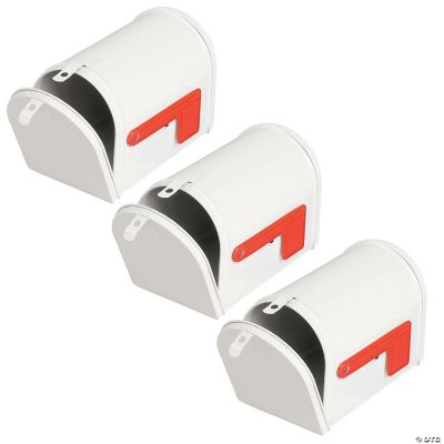 5" x 3 3/4" Bulk 12 Pc. Mini White Metal Mailbox Craft Activity ...