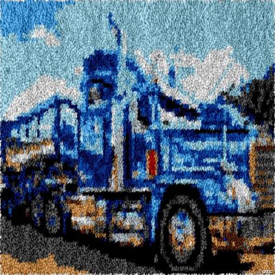 LovelyLust.com Blue Truck Rug Making Latch Hooking Kit (122x92cm ...