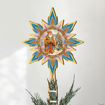 Italian-inspired Santa Tree Topper Wooden Decor by G. Debrekht ...