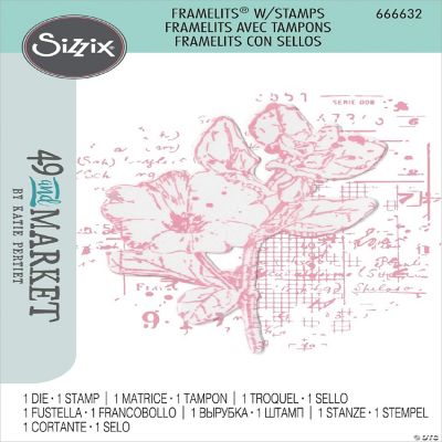 Sizzix Framelits Die & Stamp Set By 49 & Market 2/Pkg-Floral Mix ...