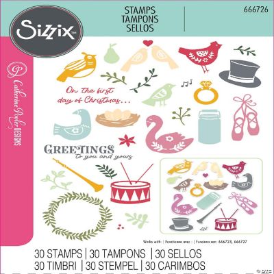 Sizzix A5 Clear Stamps Set 30/Pkg By Catherine Pooler-12 Days Of ...