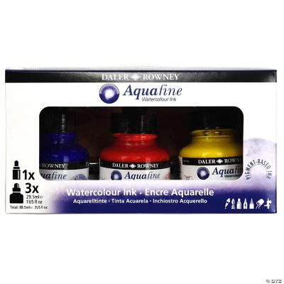 Daler-Rowney FW Acrylic Ink Starter Set 3/Pkg-Assorted Colors ...