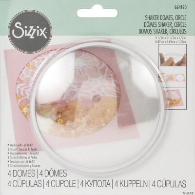Sizzix Making Essentials Shaker Domes-Circle 3.5", 4/Pkg