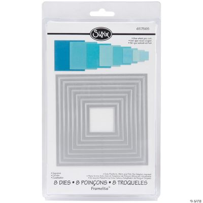 Sizzix Framelits Dies 8/Pkg-Squares