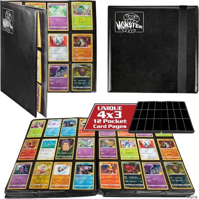 Monster 12 Pocket Trading Card Album- 20 Side Loading Padded Pages that ...