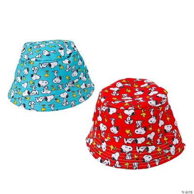 22" Peanuts® Snoopy & Woodstock Polyester Bucket Hats - 12 Pc ...