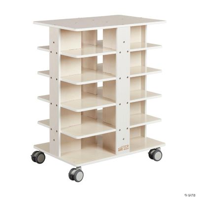ECR4Kids 20-Compartment Mobile Storage Tower, 5x4, White Wash ...
