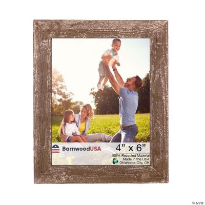Rustic Farmhouse 4 in. x 6 in. Espresso Reclaimed Wood Picture Frame ...