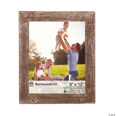Rustic Farmhouse 9 in. x 12 in. Espresso Reclaimed Wood Picture Frame ...