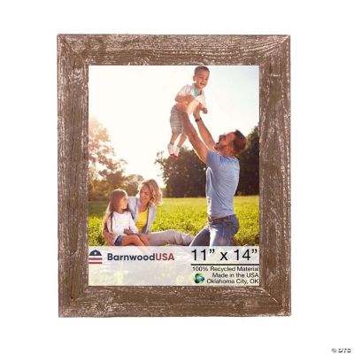 Rustic Farmhouse 11 in. x 14 in. Espresso Reclaimed Wood Picture Frame ...