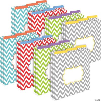 Barker Creek Beautiful Chevron Letter-Size File Folders, 14pt stock ...