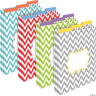 Barker Creek Beautiful Chevron Letter-Size File Folders, 14pt stock ...
