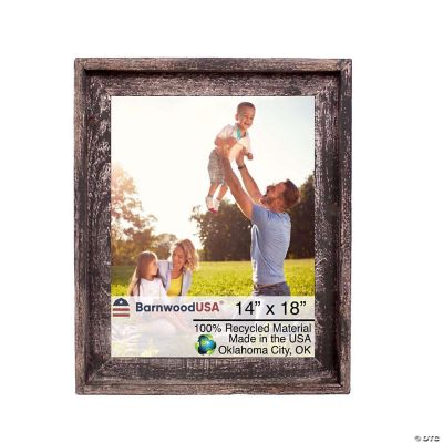 Rustic Farmhouse Signature Series 14 in. x 18 in. Smoky Black Reclaimed ...
