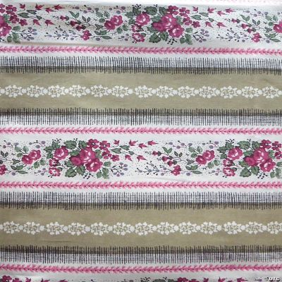 Vintage Floral Green Pink Cream Cotton Fabric by Marcus Bros Sold by ...