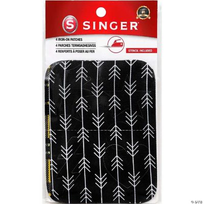SINGER Iron-on Printed Twill Patches 3.75"X5" 4/Pkg-Arrow & Plaid ...