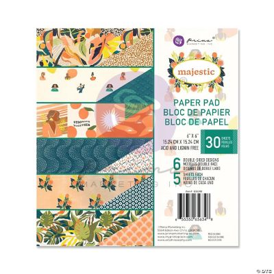 Prima Marketing Double-Sided Paper Pad 6"X6" 30/Pkg-Majestic, 6 Designs ...