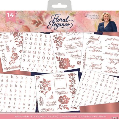 Sara Signature Floral Elegance Foil Transfers 8"X8" | Oriental Trading