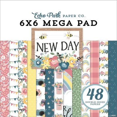 Echo Park Double-Sided Mega Paper Pad 6"X6" 48/Pkg-New Day | Oriental ...