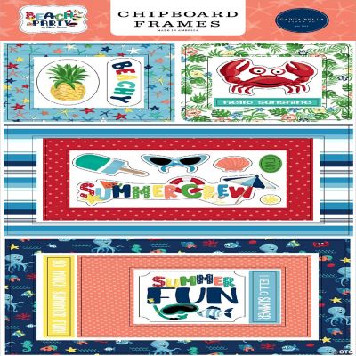Beach Party Chipboard 6"X13"-Frames | Oriental Trading